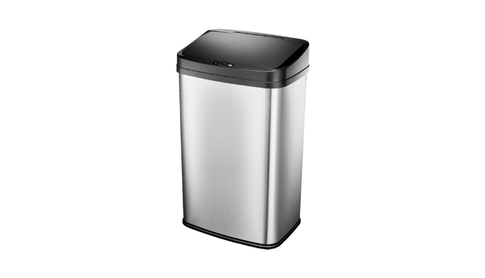 Insignia™ - 13 Gal. Automatic Trash Can - Stainless Steel - Coupon ...