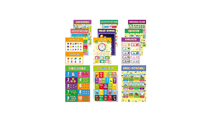 Educational Preschool Poster for Toddler and Kid with Glue Point Dot ...