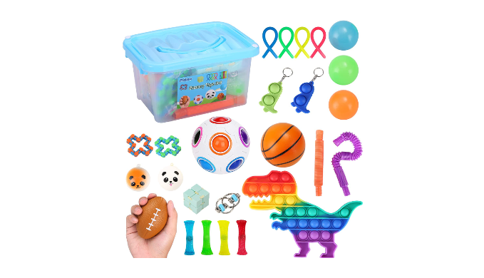 Fidget Pack, Pakoo Fidget Toys Stress Relief Toys for Adult Children ...