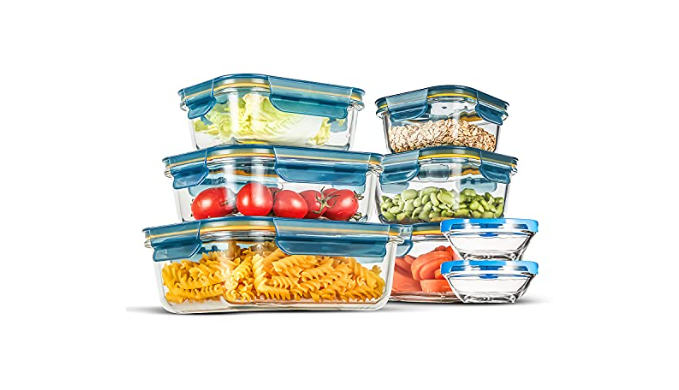 Lovwish Glass Food Storage Containers with Lids airtight & Steam ...