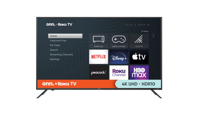 onn. 50” Class 4K UHD (2160P) LED Roku Smart TV HDR (100012585 ...