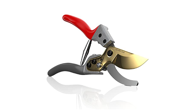 Premium Bypass Red Pruning Shears For Gardening - Heavy-Duty,Titanium ...