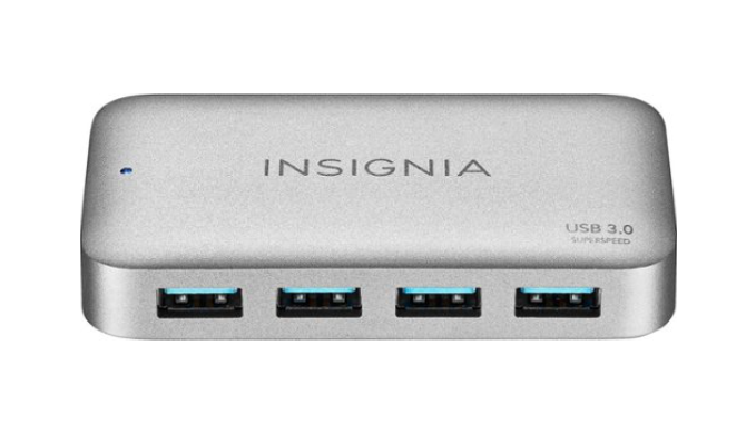 Insignia™ - 4-Port USB 3.0 Powered Hub - Metallic Gray - Coupon Codes ...