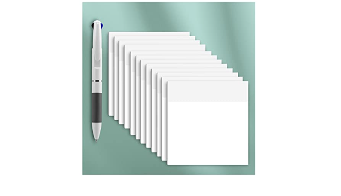 Translucent Sticky Notes, 12pack 3×3″ Clear Sticky Notes, 600 Sheets ...