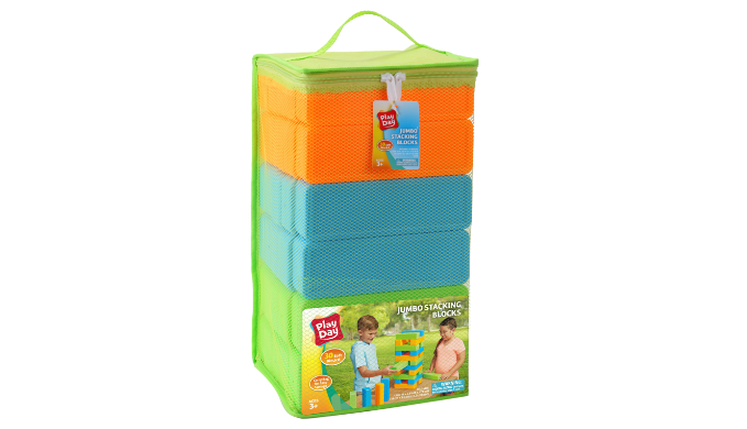 Play Day Jumbo Stacking Block Set, 30 Outdoor Lawn Blocks , Children ...