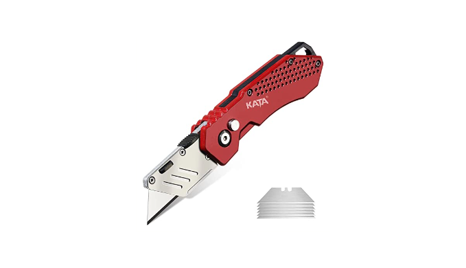 KATA Folding Pocket Utility Knife-Heavy Duty Box Cutter with Holster ...