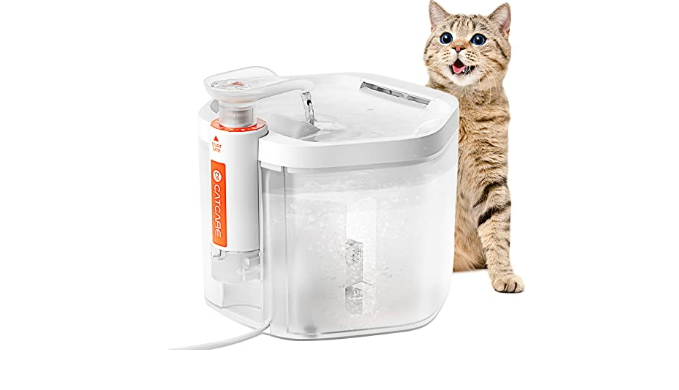 CAT CARE Cat Water Fountain-84oz/2.5L Ultra Quiet Pet Water Fountain ...