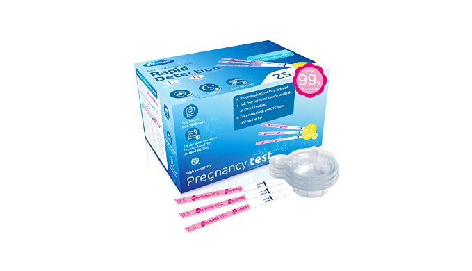 Pregnancy Test Strips Kit, 25-Count Individually Wrapped Pregnancy Test ...