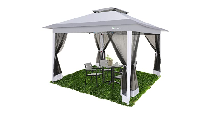 Gazebo Homdox 11’x 11′ Pop Up Gazebo Outdoor Canopy with Mosquito ...