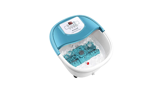 Foot Spa with Heat and Massage and Bubble Jets with Motorized Rollers ...