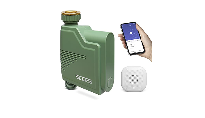 SCCES Sprinkler Timer with WiFi Hub, Smart Hose Faucet Timer with Metal ...
