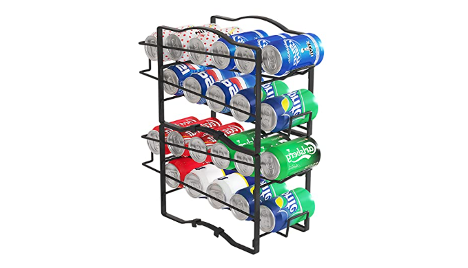 GILLAS 2 Pack Soda Can Organizer Rack for Pantry, Stackable Beverage ...
