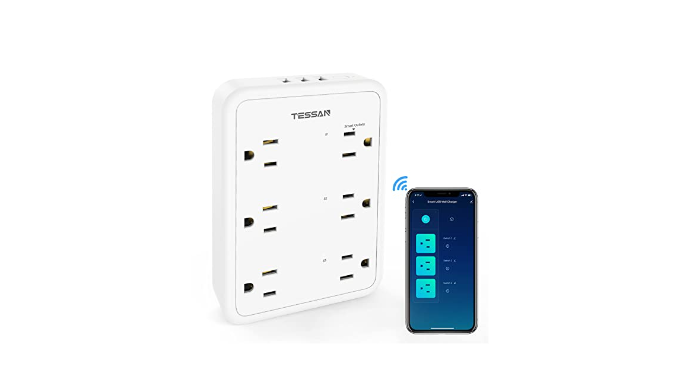 Smart Outlet Plug Extender, TESSAN Smart Power Strip with 6 Multi ...