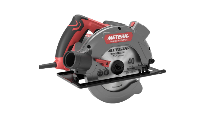 Meterk Electric Circular Saw, 12-Amp Corded Power Saw with Laser Guide ...