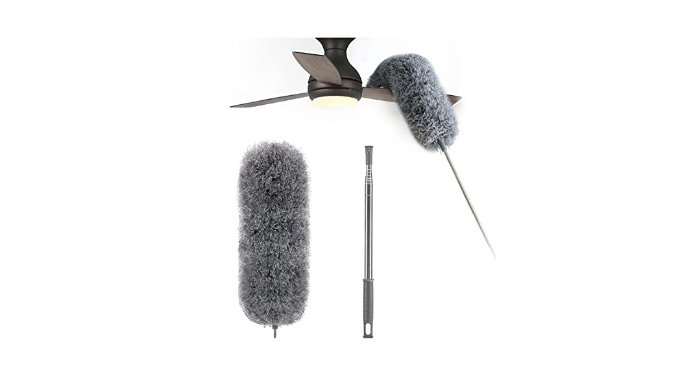 Microfiber Feather Duster - an 100 inch Extendable and Bendable Long ...