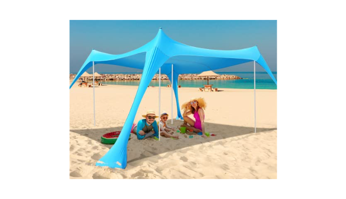 Beach Tent,Farexon Pop Up Tent Sun Shelter,Windproof Beach Canopy UPF50 ...