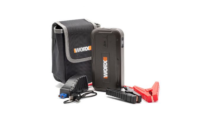 WX854 WORX 12V Compact Jump Starter w/ 2 USB Ports, Flashlight & Jump ...