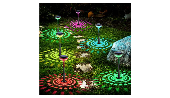Solar Path Lights Color Changing/Warm White Solar Lights Outdoor ...