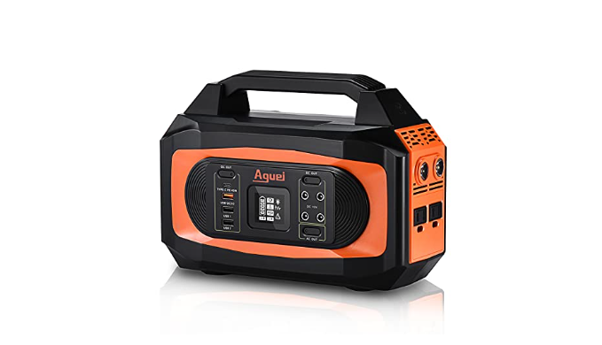 Portable Power Station, Aguei Solar Powered Generator with 400W AC ...