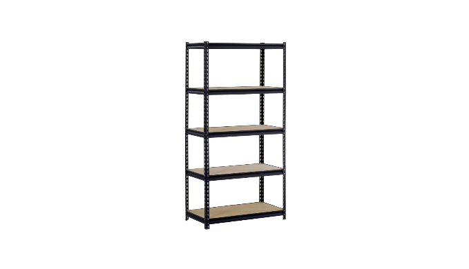 Muscle Rack Black 48″W x 24″D x 72″H 5-Shelf Steel Shelving (Couplers ...