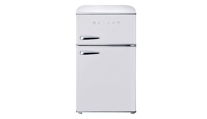 Galanz GLR31TWEER Retro Compact Refrigerator, Mini Fridge with Dual ...