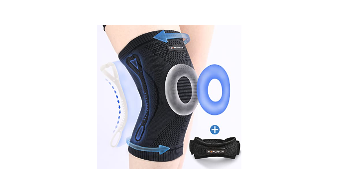 HAPJOLY Knee Brace, Knee Braces for Knee Pain Women Men, Knee ...