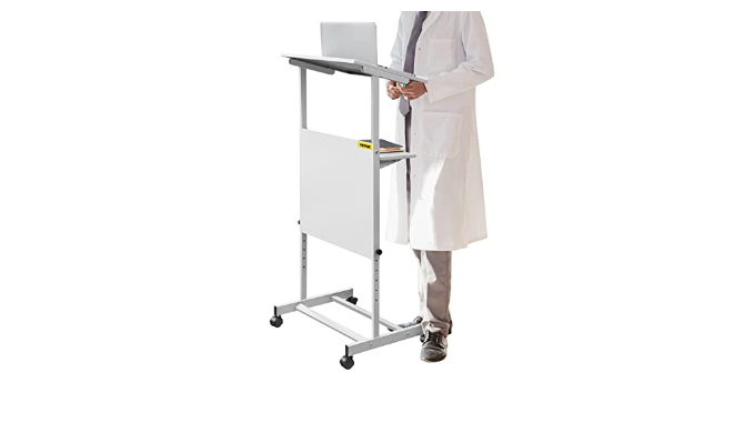VEVOR Stand Up Lectern, Height Adjustment Portable Pulpit, Lectern ...