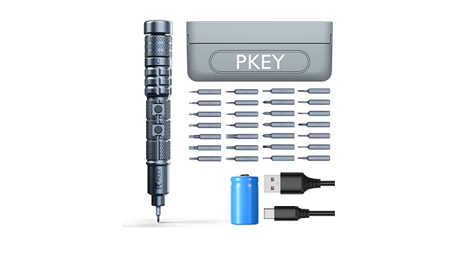 Electric Screwdriver, Mini Electric Screwdriver Cordless with 28 ...