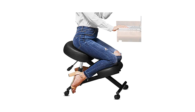 Ergonomic Kneeling Chair for Office, Height Adjustable Stool with Thick ...
