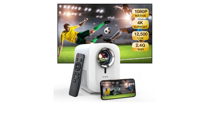 Video Projector - MUDIX 2022 Mini Projector Native 1080P WiFi Portable ...