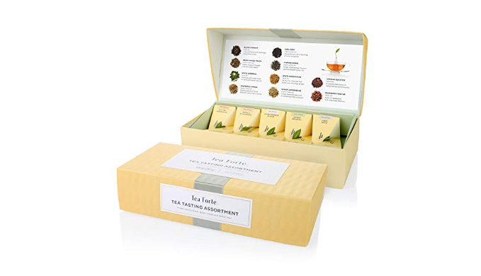 Tea Forte Assorted Classic Teas, Petite Presentation Box Tea Sampler ...