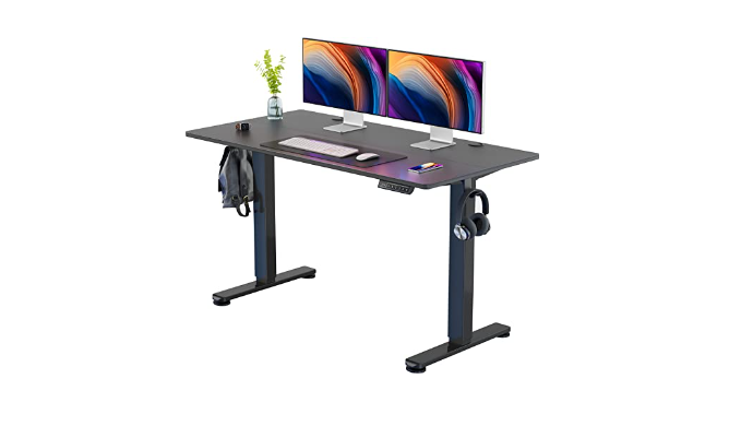 ErGear Height Adjustable Electric Standing Desk, 55 x 28 Inches Sit ...