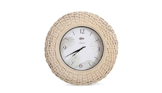 Tiken Large Rustic Wall Clock, 23” Round Wall Clocks Quality Quartz ...