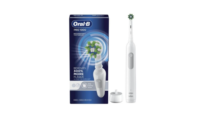 Oral-B Pro 1000 Cross Action Electric Toothbrush Powered by Braun ...