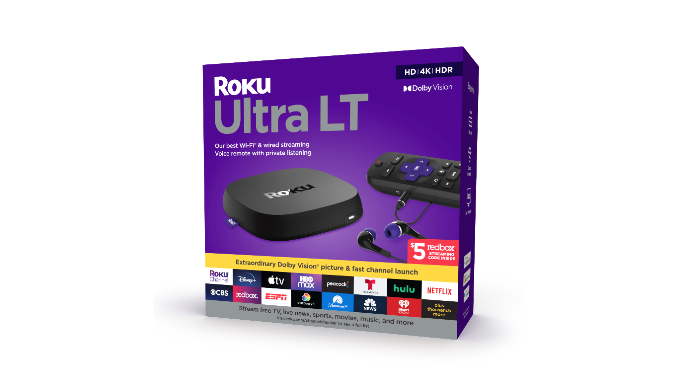 Roku Ultra LT Streaming Device 4K/HDR/Dolby Vision with Roku Voice ...