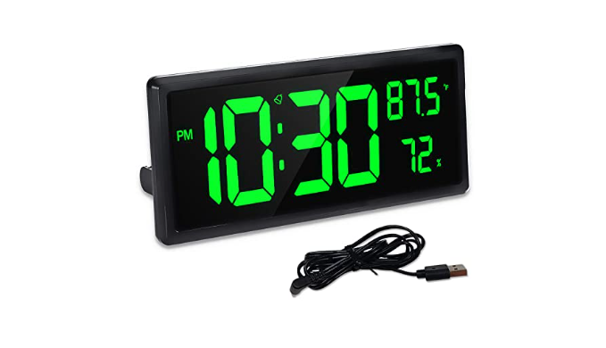 Digital Clock Large Display, Yaboodn Large Digital Wall Clock with ...