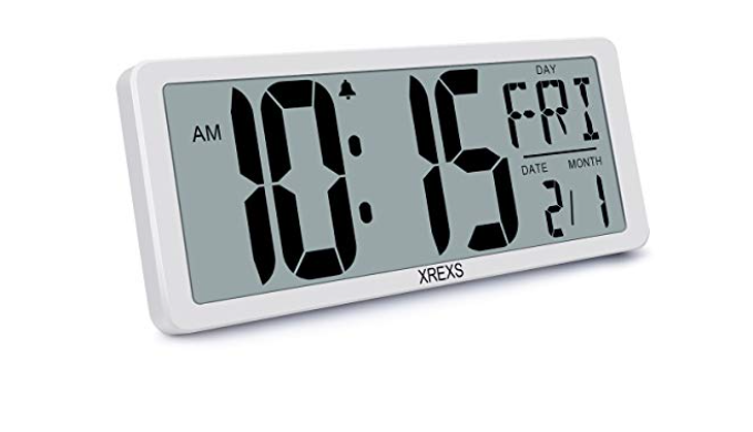 XREXS Large Digital Wall Clock, Electronic Alarm Clocks for Bedroom ...