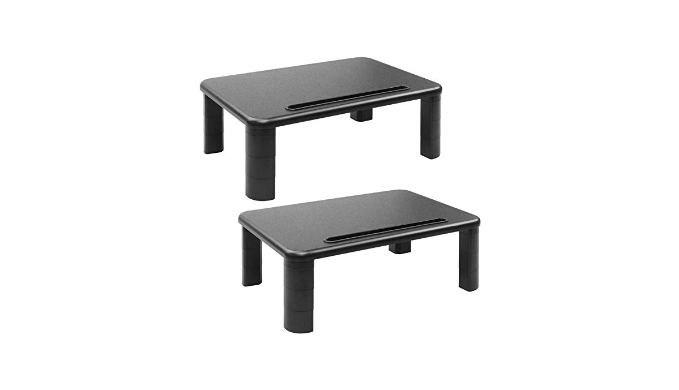 HUANUO Monitor Stand, 3 Height Adjustable Monitor Stand, Monitor Stand ...