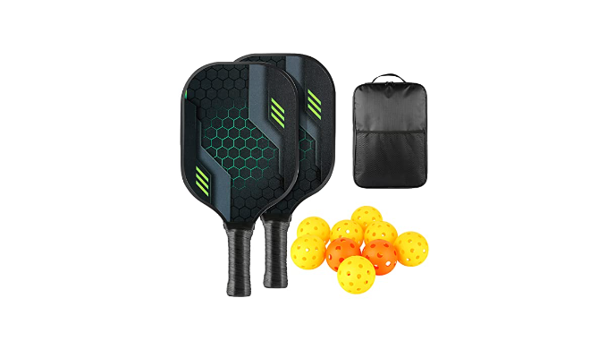 plohee Pickleball Paddles, Pickleball Set, with 9 Pickleball Balls and ...