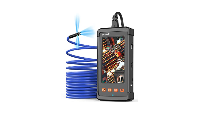 Triple Lens Endoscope Camera,Oiiwak 1080P Borescope Inspection Camera ...
