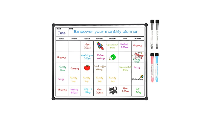 Fridge Calendar 2023 Double Sides Whiteboard Small, 11 x 14’’ Dry Erase ...