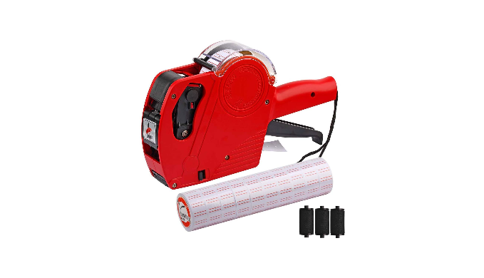 MX-5500 8 Digits Price Tag Gun with 5000 Sticker Labels and 3 Ink ...