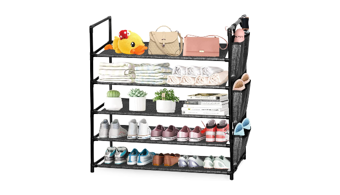 homyfort 5-Tier Shoe Rack Storage Organizer for Closet,Entryway,Shoe ...