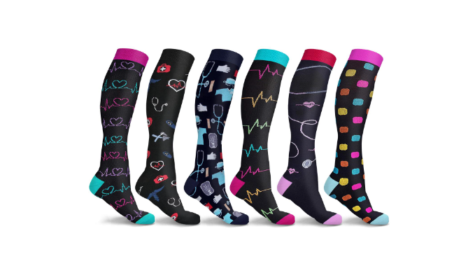 Whimsical Medical Print Compression Socks (3-Pack) - Coupon Codes ...