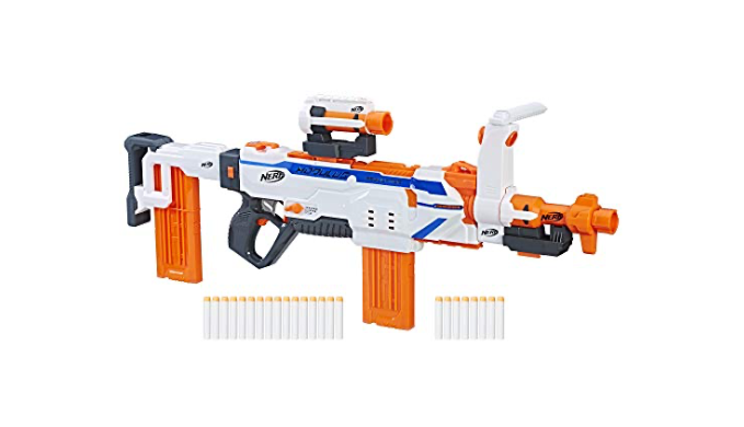 Nerf Modulus Regulator Fully Motorized Blaster, 3 Firing Modes, 2X 12 ...