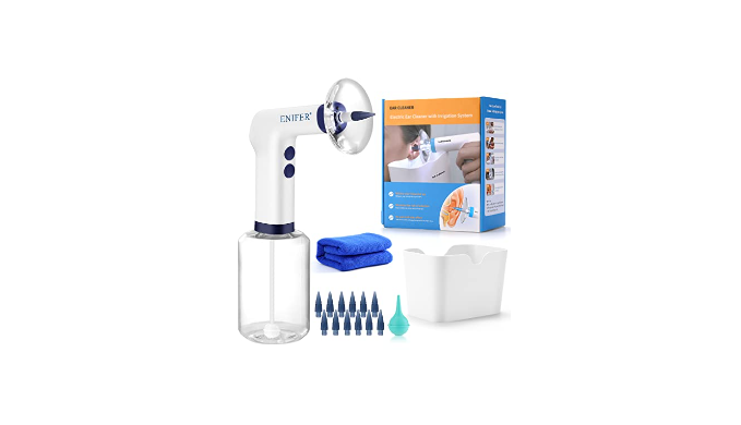 Electric Ear Wax Removal Tool Cleaning Kit Rechargeable Ear Irrigation ...