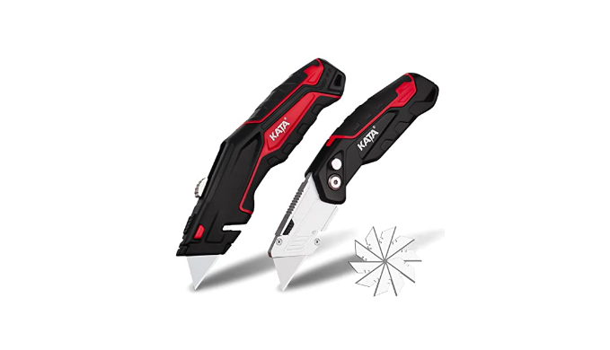 KATA 2-Pack Heavy Duty Utility Knife, Quick Change Blade, Retractable ...
