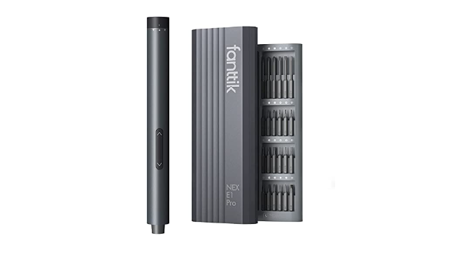 Fanttik Mini Electric Screwdriver, Precision Screwdriver Set with 24 Magnetic Precision Bits, 2 ...