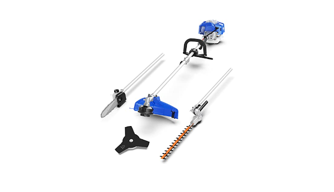 Wild Badger Power 4-in-1 Multifunctional Yard Care System; 26cc 2-Cycle Engine with String Grass ...
