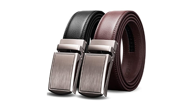 Gurzita Mens Click Ratchet Belt,Comfort Ratcheting Belts for Men,2 Pack ...